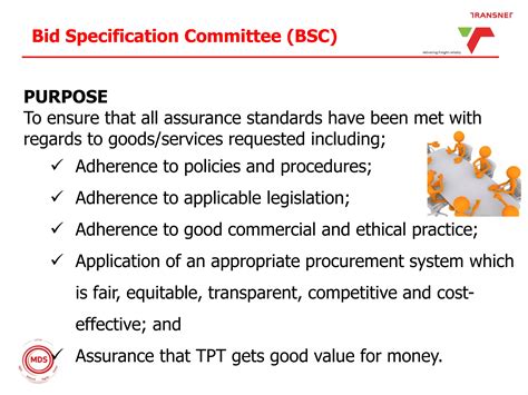 Tpts Bid Specification Considerations Ppt