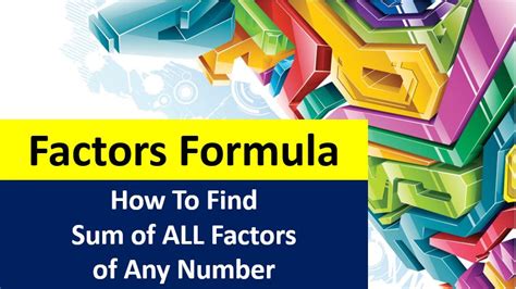 Factors Formula To Find Sum Of Factors Of Composite Numbers