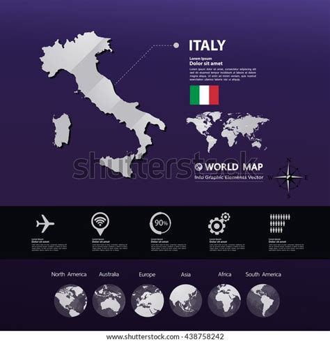 Italy Map Vector Stock Vector Royalty Free Shutterstock