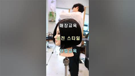 아침 매장교육 헤어디자이너 미용사 헤어인턴 커트교육 미용인턴 미용기초 미용입문 미용베이직 단발 커트단발교육 Youtube