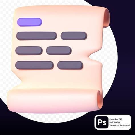 Premium Psd Scroll For Game In 3d Render For Graphic Asset Web Or