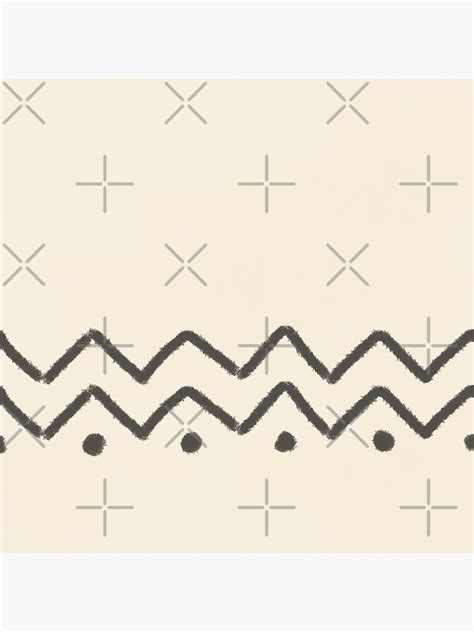 Minimal Zigzag Border Pattern On Earth Tone Poster By ArtforDailyLife Redbubble