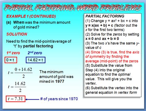 Chapter 44 Part 2 Partial Factoring Word Problems