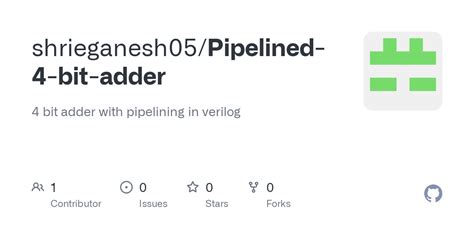 Github Shrieganesh05pipelined 4 Bit Adder 4 Bit Adder With Pipelining In Verilog
