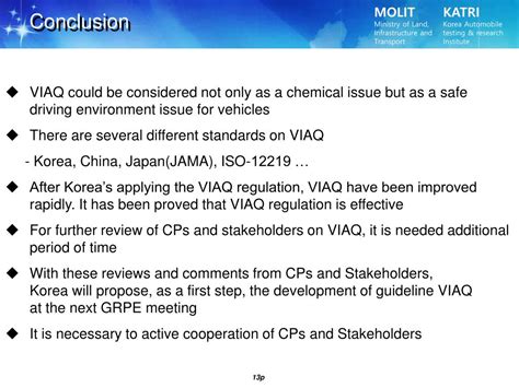 Ppt Katri The Republic Of Korea Korea Automobile Testing And Research Institute Powerpoint