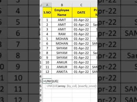 Shorts Excel Unique Formula Never Seen Before Must Watch Advance Excel Tips Tricks
