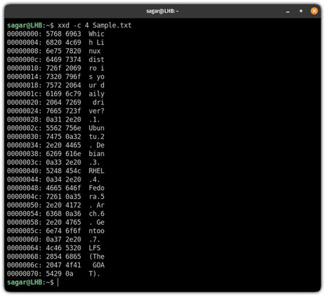 Use Xxd Command In Linux