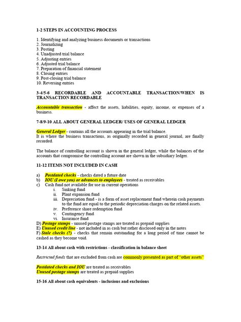 Restricted Funds That Are Excluded From Cash Are Commonly Presented As Part Of Other Assets Pdf