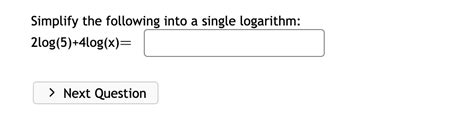 solved simplify the following into a single logarithm
