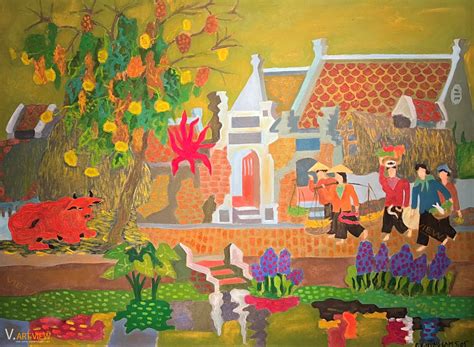 Triển Lãm Hồn Quê Sắc Cũ” Của Hai Họa Sĩ Phạm Viết Hồng Lam Và Tạ