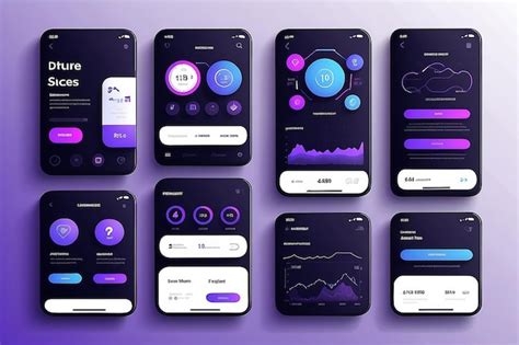 Different UI UX GUI Screens Fitness App And Flat Web Icons For Mobile Apps Responsive Premium