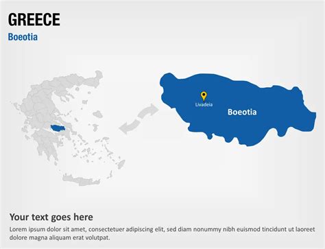 Boeotia Greece Powerpoint Slide Boeotia Greece Map Slide Map Ppt