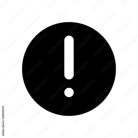 Circular Shaped Exclamation Mark Black Glyph Ui Icon Notification Alert User Interface Design