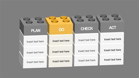 Free Lego Blocks Pdca Powerpoint Template Slidemodel