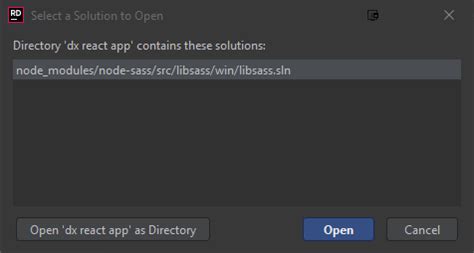 Issues With Rider When It Finds A Sln File In A Non NET Project