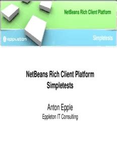 NetBeans Rich Client Platform Simpletests Anton Epple PDF