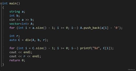 基础算法 高精度除法 Csdn博客