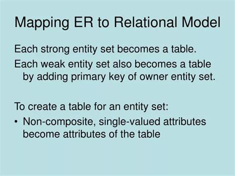 PPT Mapping ER To Relational Model PowerPoint Presentation Free Download ID 1408082