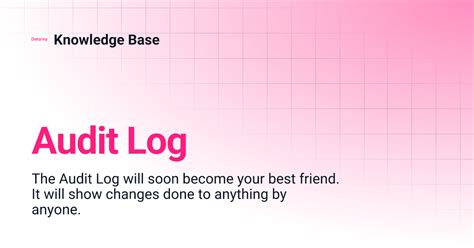Audit Log Knowledge Base