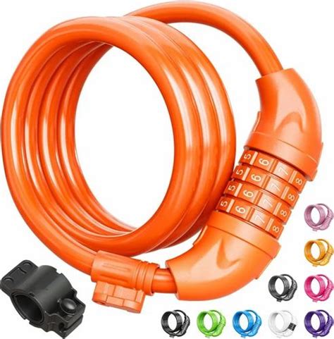 Bike Lock Bicycle Lock 4 Feet Cable Lock 12 Inch Resettable Bike Lock