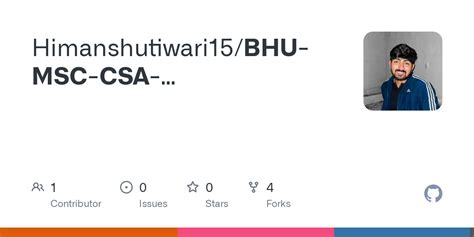 GitHub Himanshutiwari BHU MSC CSA CourseMaterial