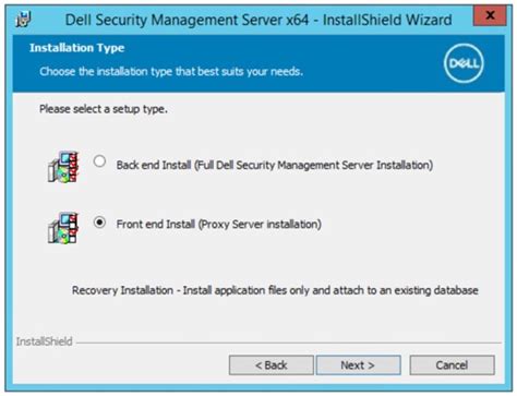 How To Install The Dell Data Security Server Dell Data Protection Server Front End Dell US