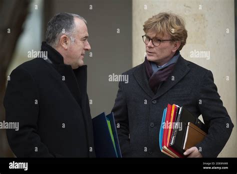 Didier Guillaume And Marc Fesneau During The Weekly Cabinet Meeting At The Elysee Palace In