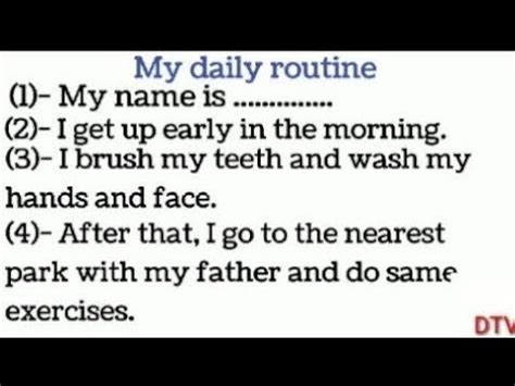 My Daily Routine 10 lines essay in english Essay on my daily routine. #pakbhai #mydailyroutine ...