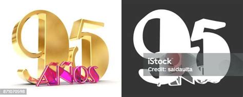 오 년 축 하 디자인 번호 황금 기념일 생일 파티에 대 한 숫자 서식 파일 요소입니다 스페인어년에서에서 번역 3 차원 일러스트 레이 션 Jubilee Year에 대한 스톡