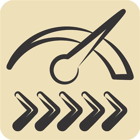 Icon Velocidad Relacionada Con El Botón Descargar Símbolo Estilo