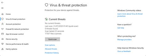 How To Hide The Virus And Threat Protection Area In Windows 10