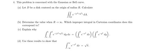 solved 4 this problem is concerned with the gaussian or