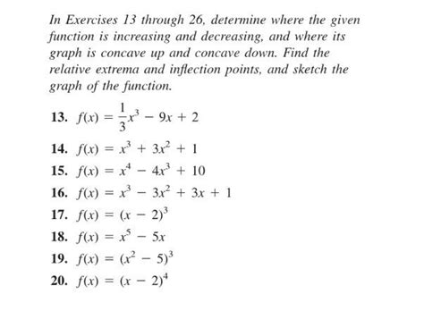 Solved In Exercises 13 Through 26 Determine Where The Given Chegg Com
