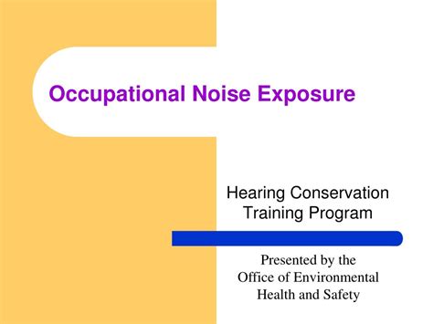 PPT Occupational Noise Exposure PowerPoint Presentation Free Download ID