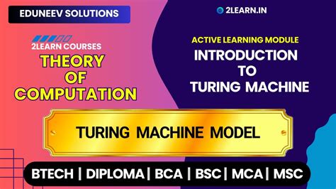 introduction to turing machine turing machine model in theory of