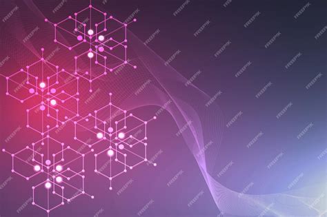 Premium Vector Molecular Structure Background Science Template Wallpaper