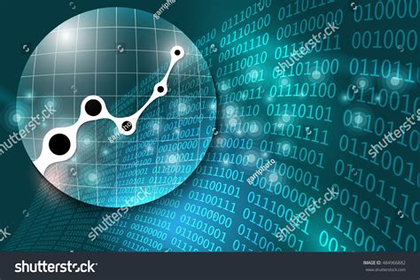 Futuristic Abstract Background Binary Code Diagram Stock Vector