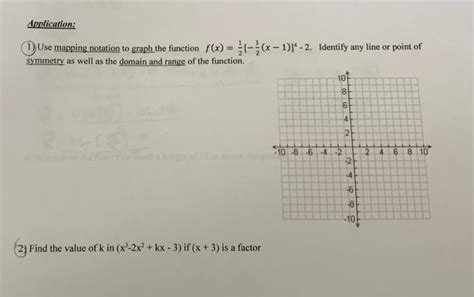 Solved Application Use Mapping Notation To Graph The Chegg Com