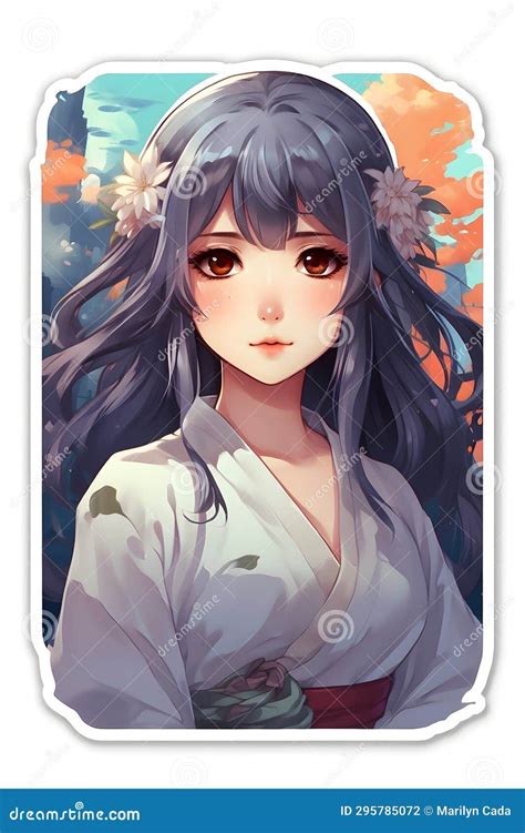 Digital Sticker Downloads Asian Girl Clipart Stock Illustration Illustration Of Discover Meet