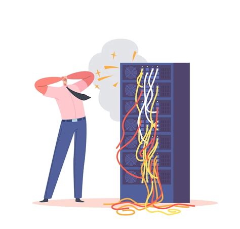 Premium Vector System Administrator Or Sysadmin Character Servicing