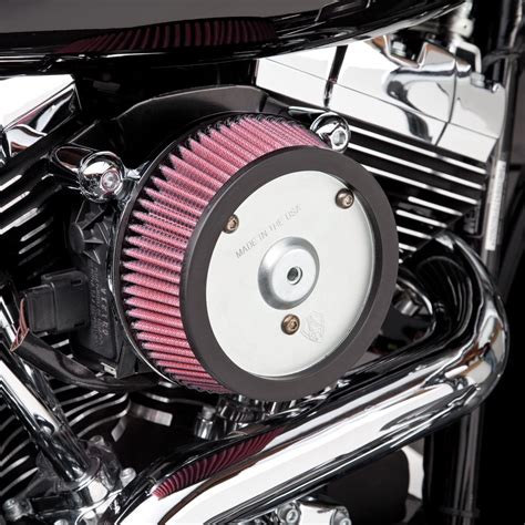 Arlen Ness Big Sucker Stage I Air Filter Kit Plain Backing Red Filter