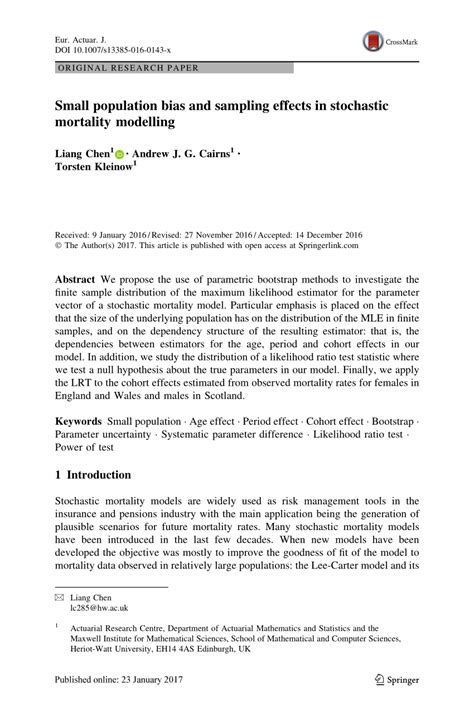 Pdf Small Population Bias And Sampling Effects In Stochastic