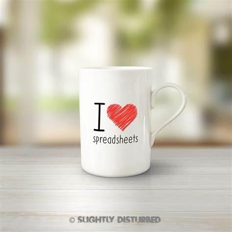 I Love Spreadsheets Mug Debenhams — Db