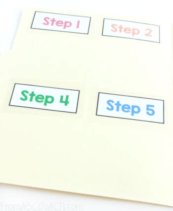 Step Sequencing File Folder Game From ABCs To ACTs