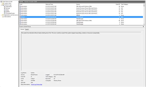 Microsoft Windows Kernel Power система