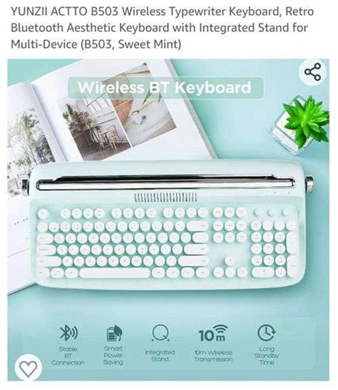 Yunzii Actto B503 Wireless Typewriter Keyboard Retro Bluetooth Aesthetic Keyboard With