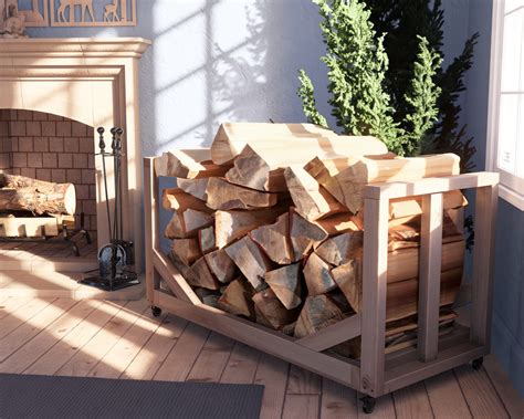 Diy Log Cart Plan Fire Wood Cart Diy Plan Step By Step Guide Diy