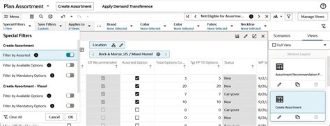 workspace filters