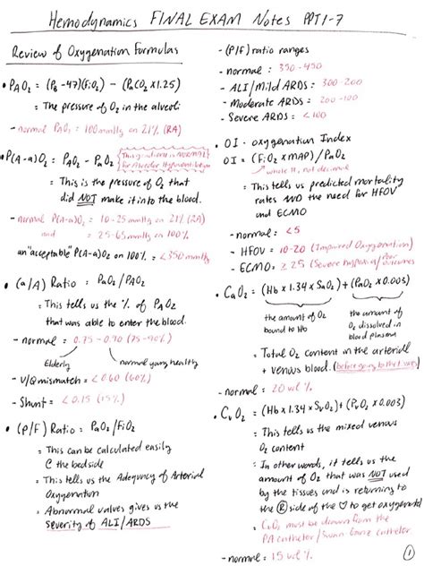 Hemodynamics Review Pdf