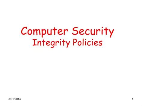 Ppt Computer Security Integrity Policies Powerpoint Presentation Free Download Id3753638